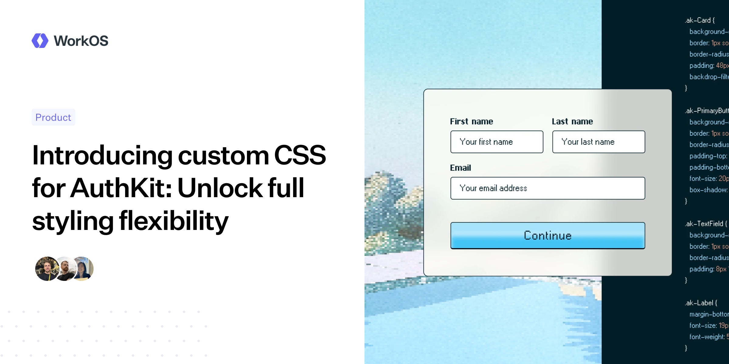 Introducing custom CSS for AuthKit: Unlock full styling flexibility — WorkOS